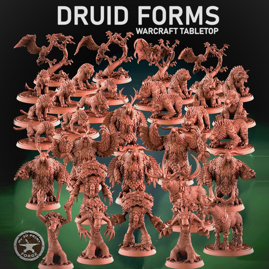Druid Forms Collection - Tabletop Scale - My3dprintforge - Tabletop ...