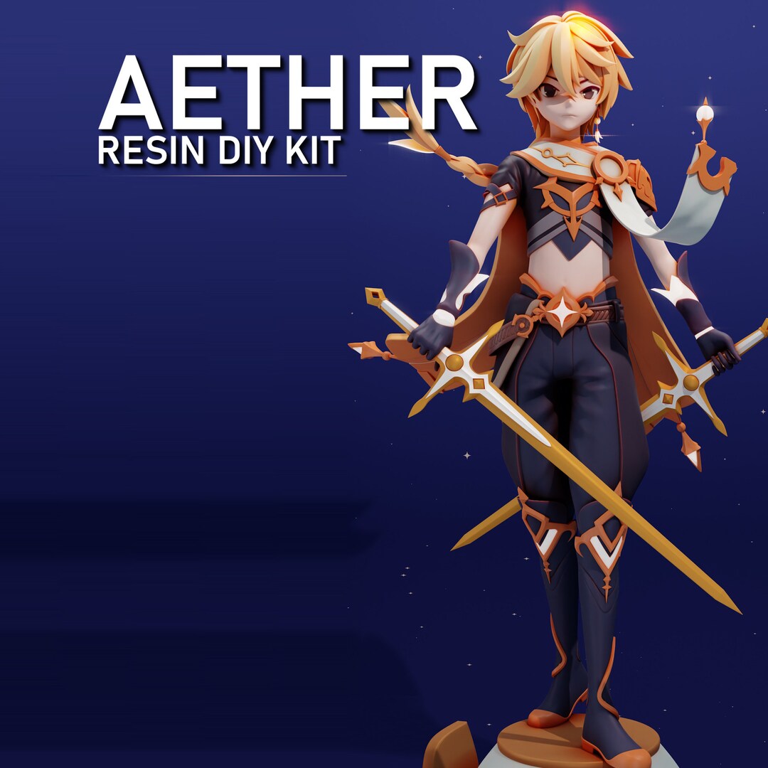 Aether Resin DIY Figure Kit - GRAYWORLDCORP - *UNPAINTED* - Genshin Impact Style Model - Etsy