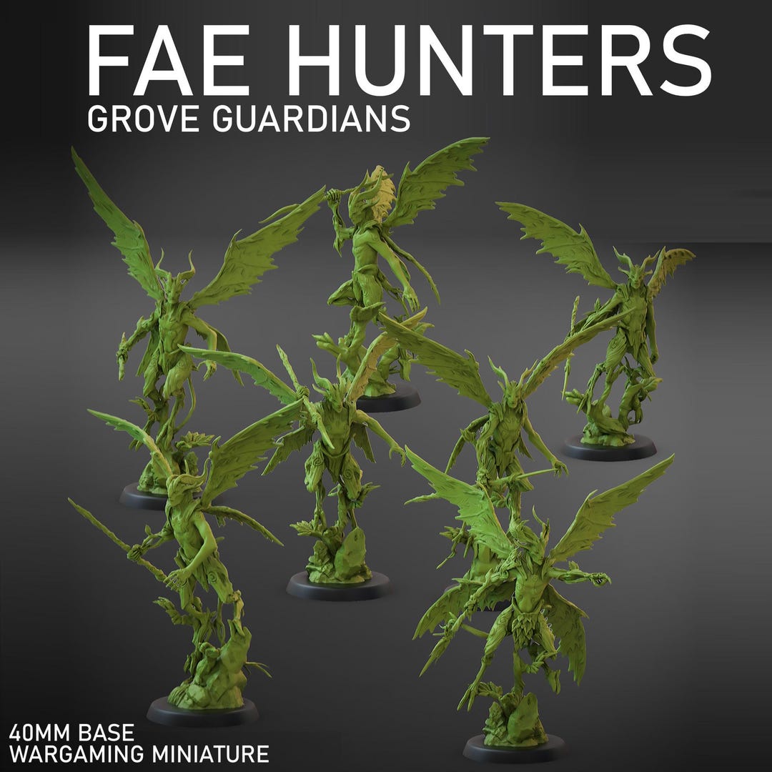 Fae Hunters (40mm Base) - Grove Guardiansclaybeastcreation - Tabletop ...