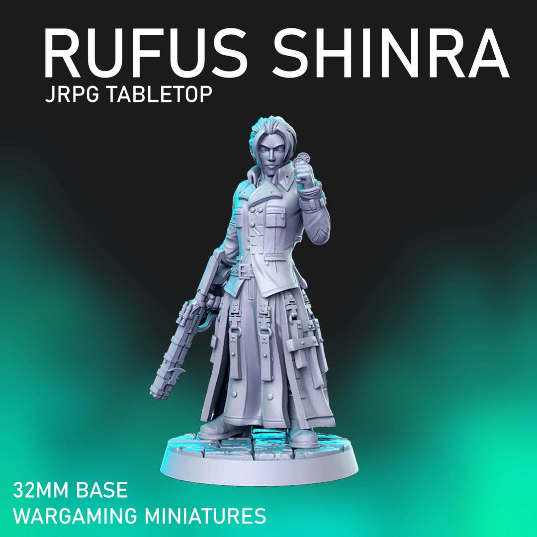 Rufus Shinra (32mm Base) - Rnestudio - FF Style Tabletop RPG Dungeons ...
