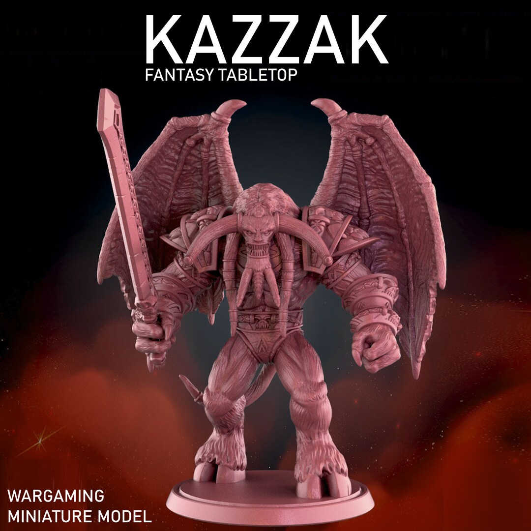 Doom Lord Kazzak Miniature (50mm) - My3dprintforge - Tabletop Dungeons ...