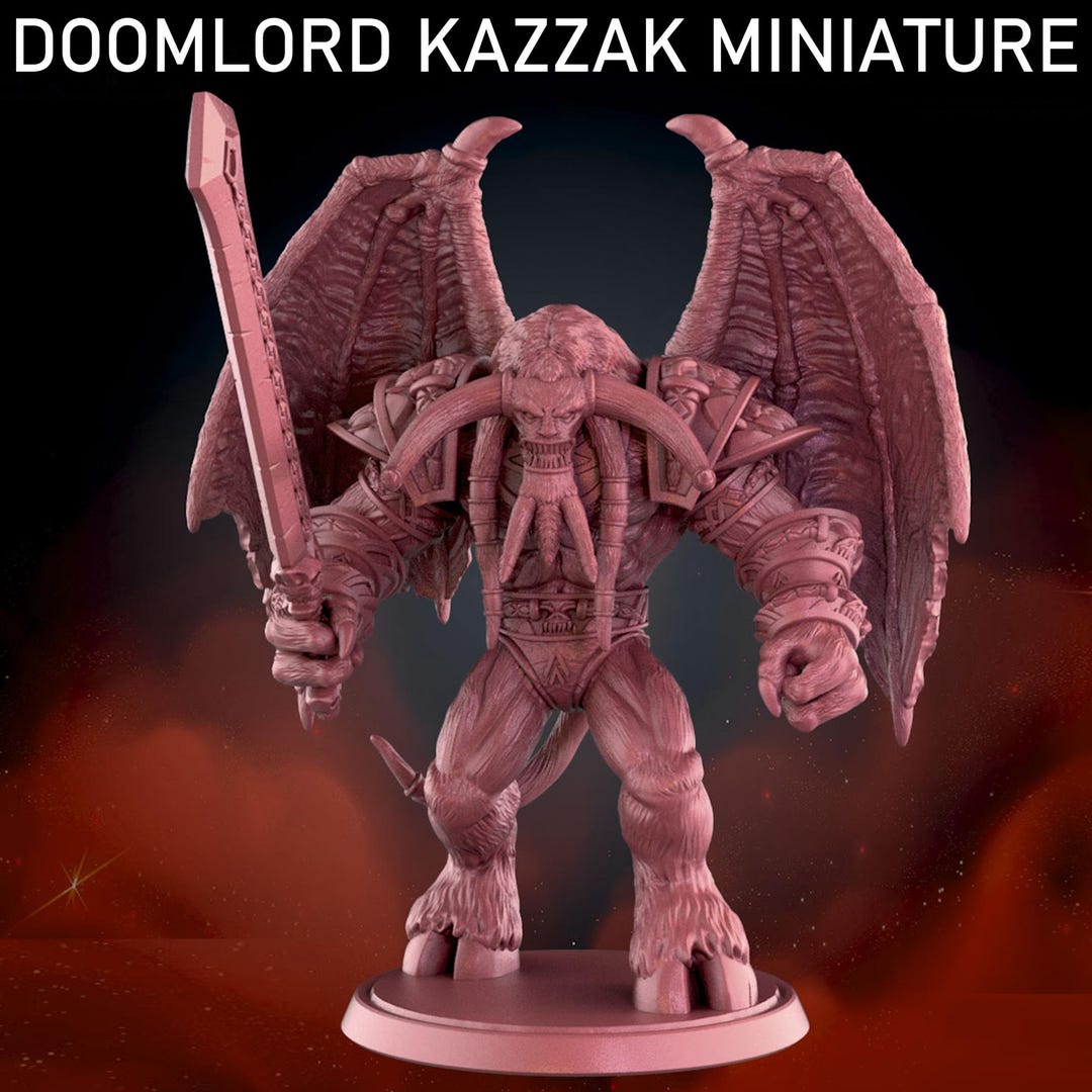 Doomlord Kazzak Miniature 50mm Base Tabletop Wargaming Miniature - Etsy