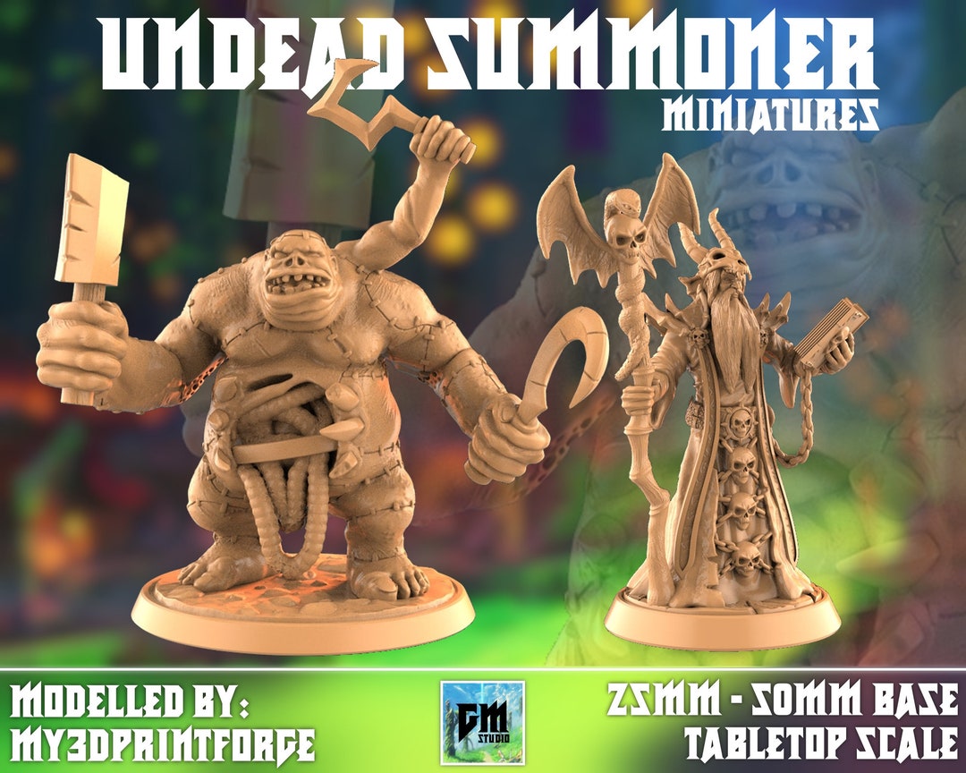 Undead Summoner Miniatures 25mm/50mm Base My3dprintforge Tabletop ...