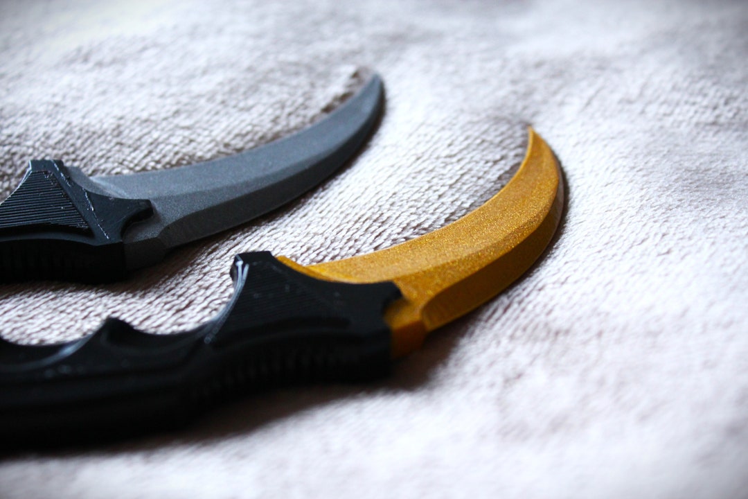 CS2 Gold/silver Karambit Prop Costume Display Knife 3D Printed Costume Accessory - Etsy