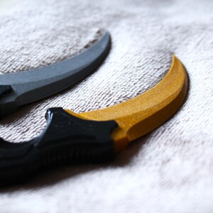 CS2 Gold/silver Karambit Prop - Costume Display Knife - 3D Printed Costume Accessory - Etsy