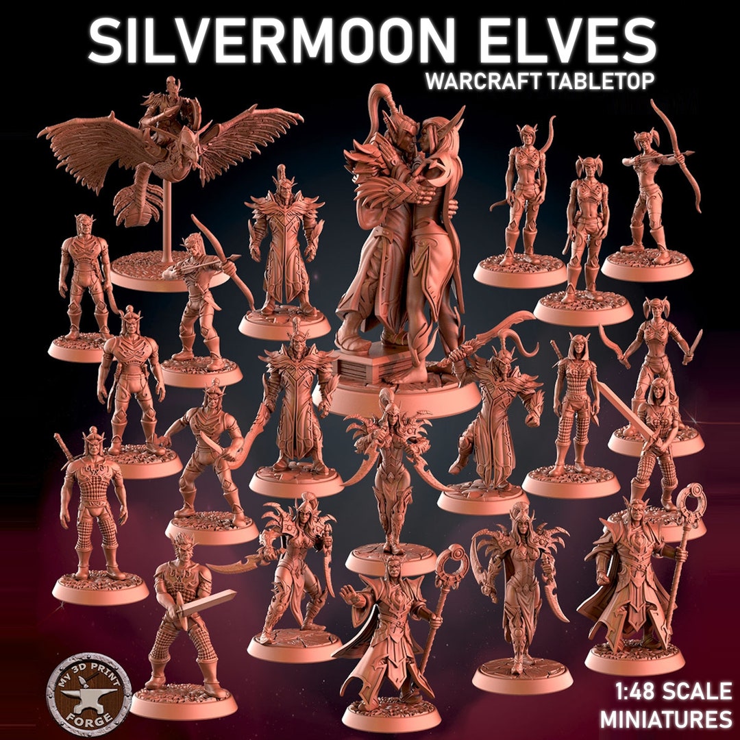 Silvermoon Elf Collection - Tabletop Scale - My3dprintforge - Tabletop ...