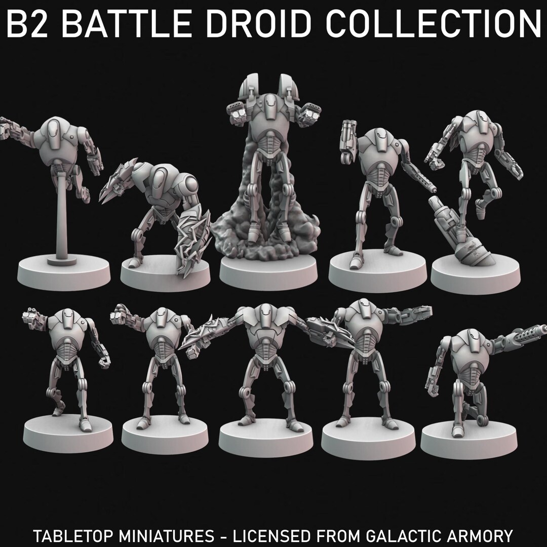 B-2 Battle Droids - Tabletop Sci-fi Robot Miniatures for Wargaming - Etsy