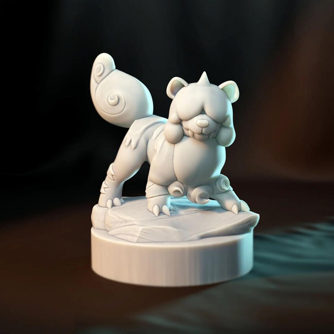 Hisuian Growlithe 1:48 Scale 25mm Base Kaijumon Realistic Monster ...