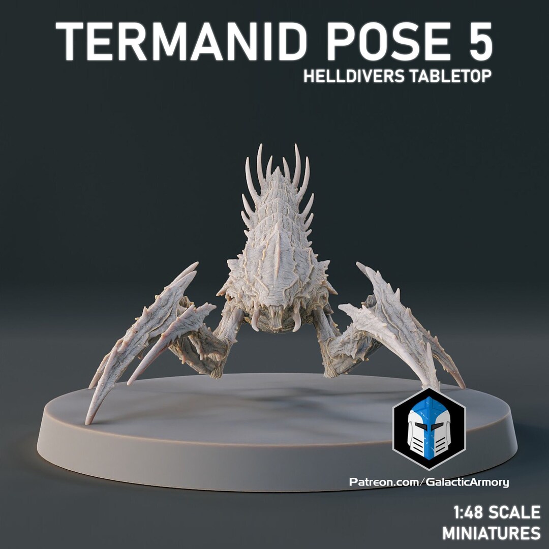 Termanid Pose 5 Helldivers Tabletop 100mm Base Galactic Armory Sci-fi ...