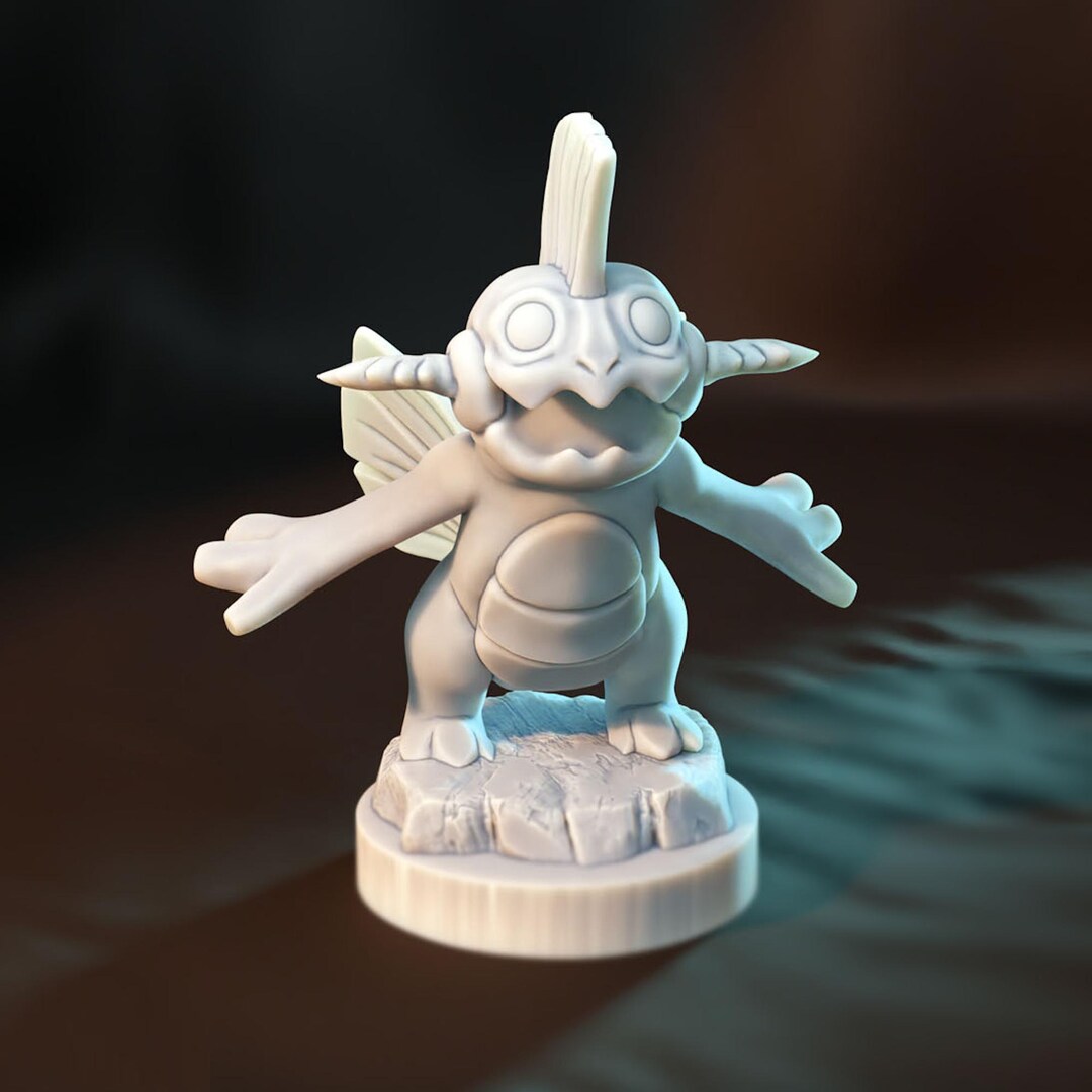 Marshstomp 25mm Base Kaijumon Realistic Monster Dinosaur Figure 3D ...