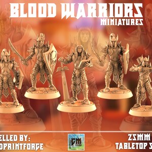 Blood Warriors Miniatures 25mm Base My3dprintforge Tabletop Dungeons ...