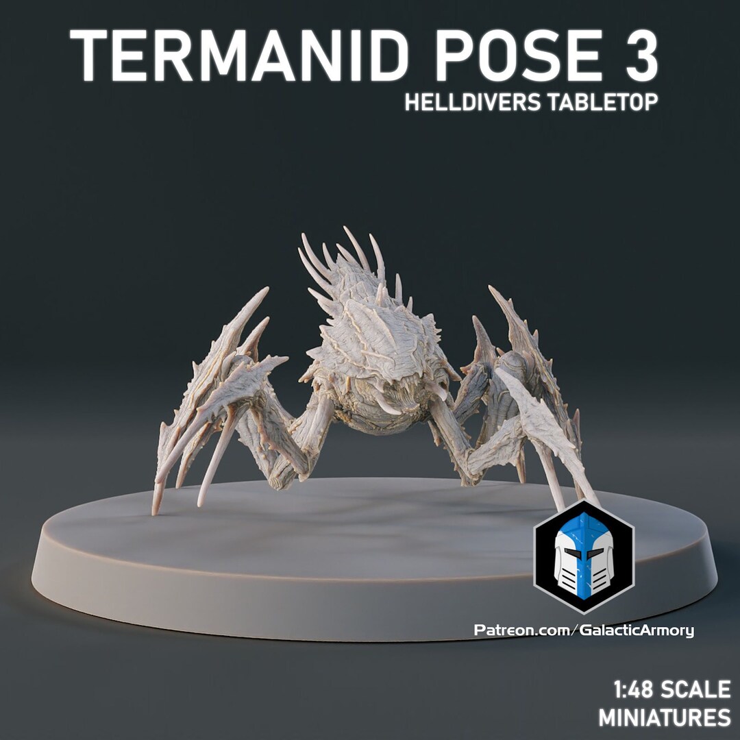 Termanid Pose 3 Helldivers Tabletop 100mm Base Galactic Armory Sci-fi ...