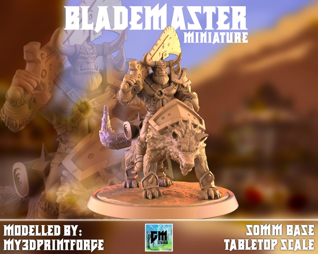 Mag'har Blademaster Miniatures 50mm Base My3dprintforge Tabletop ...