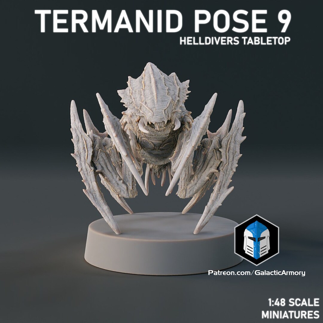 Termanid Pose 9 Helldivers Tabletop 100mm Base Galactic Armory Sci-fi ...