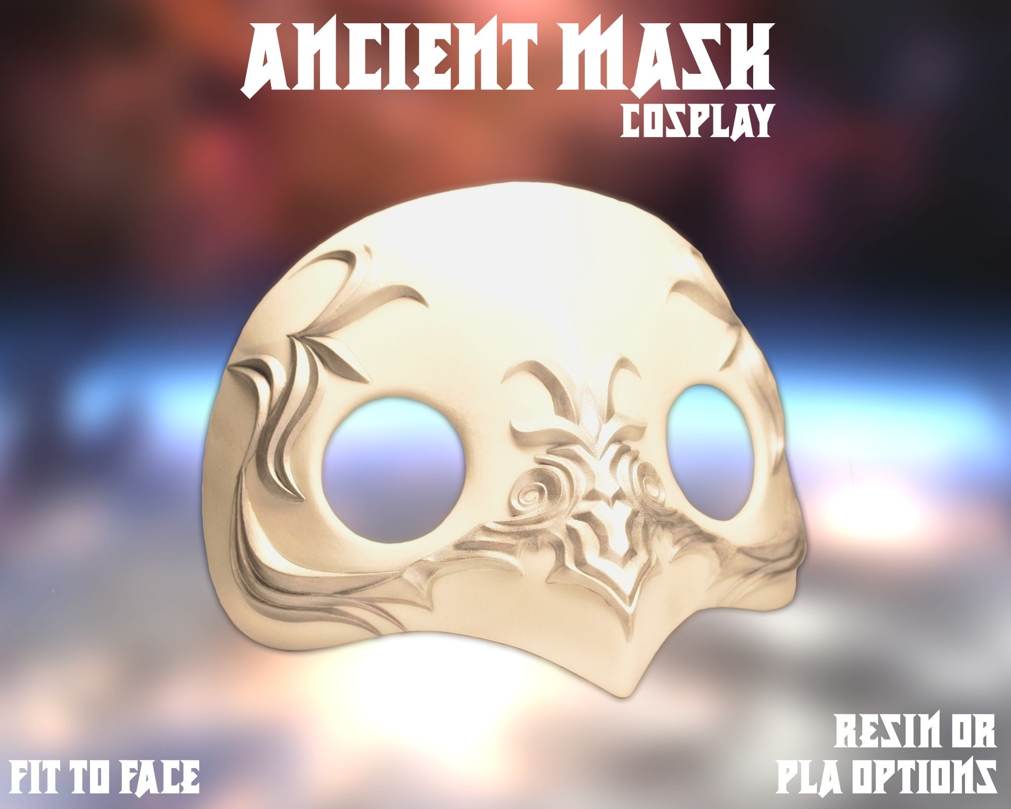 Ancient Mask Cosplay FFXIV With Elastic Strap Elpis - Etsy Canada