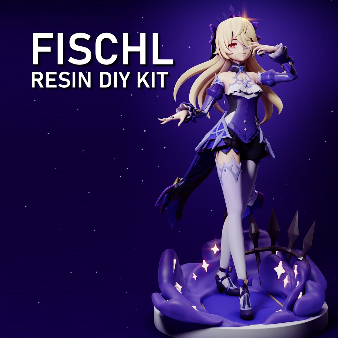 Fischl Resin DIY Figure Kit GRAYWORLDCORP UNPAINTED Genshin Impact ...
