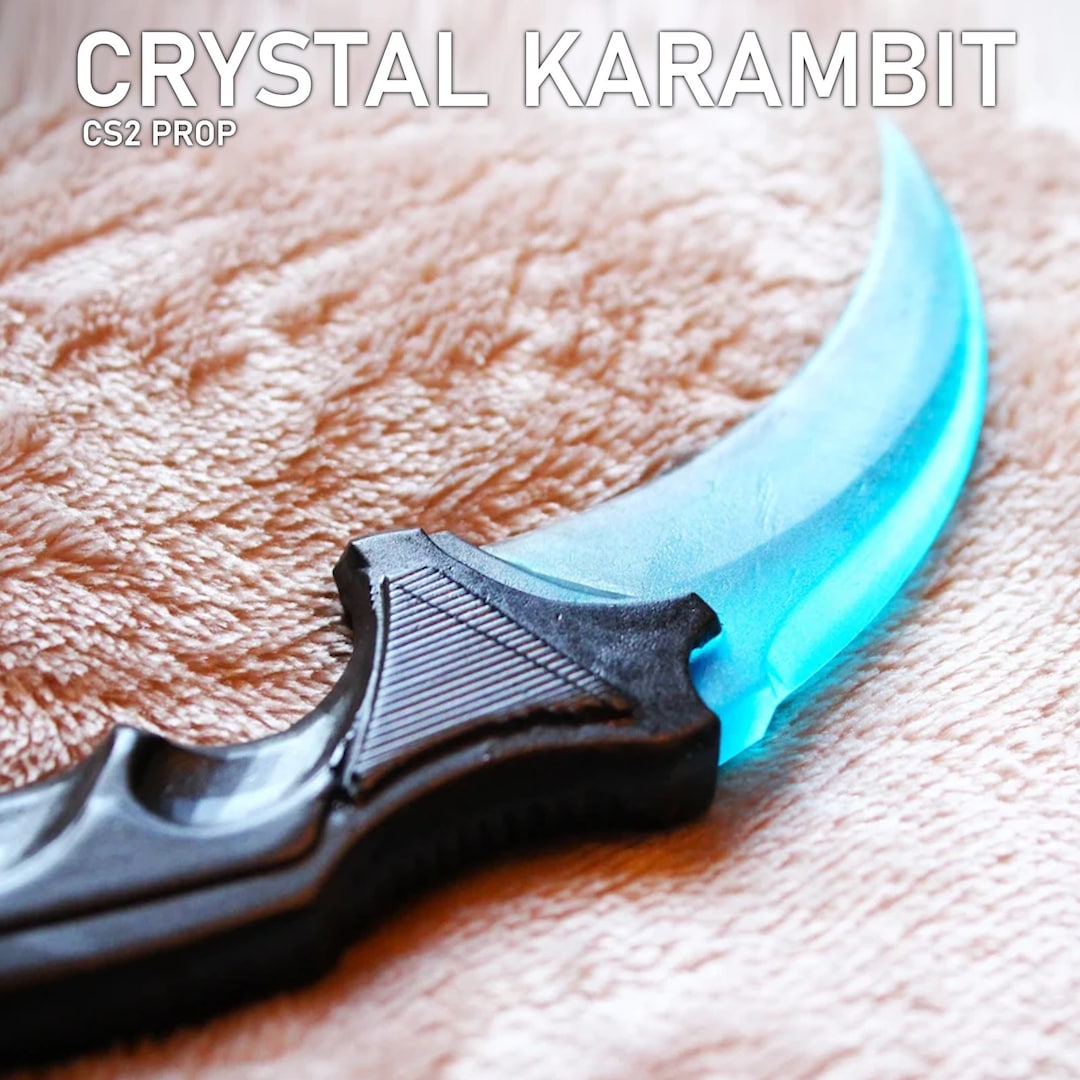 CS2 Crystal Karambit Prop - Kostüm Display Messer - 3D gedrucktes ...