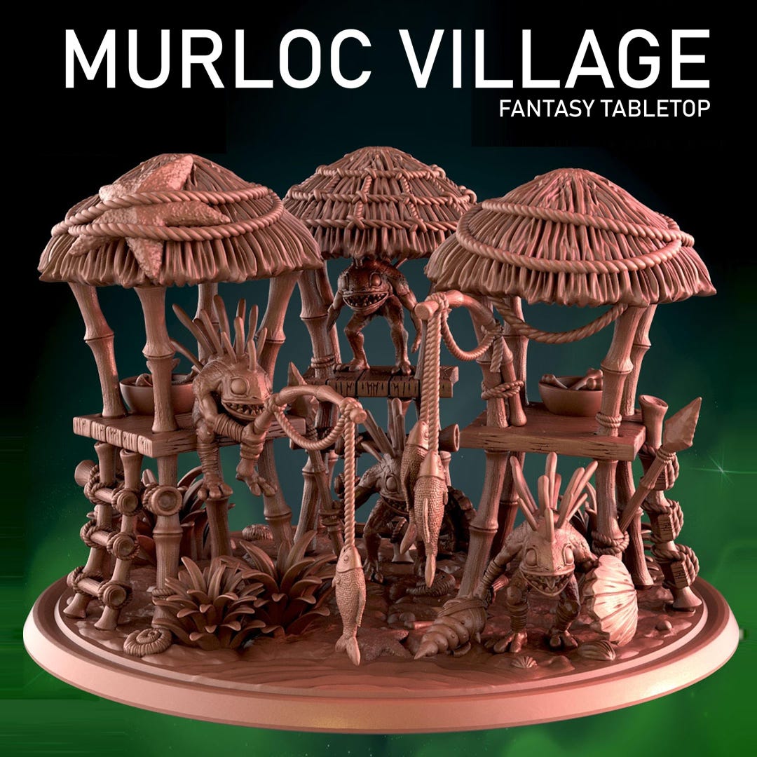 Murloc Village - Tabletop Scale - My3dprintforge - Tabletop Dungeons ...
