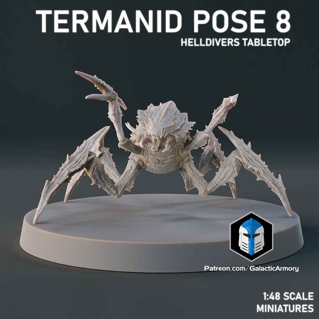 Termanid Pose 8 Helldivers Tabletop 100mm Base Galactic Armory Sci-fi ...
