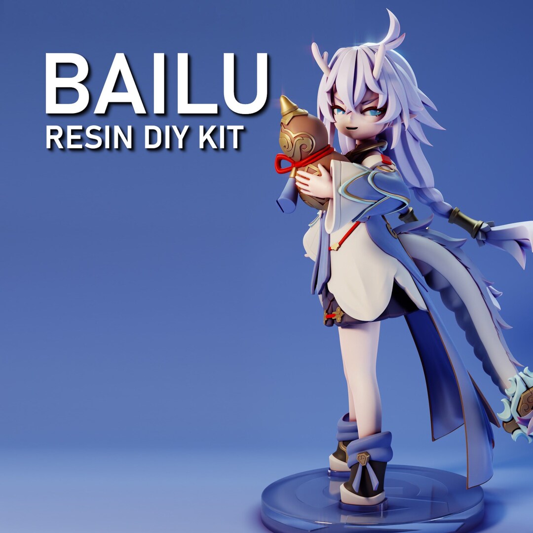 Bailu Resin DIY Figure Kit GRAYWORLDCORP UNPAINTED Honkai Starrail ...