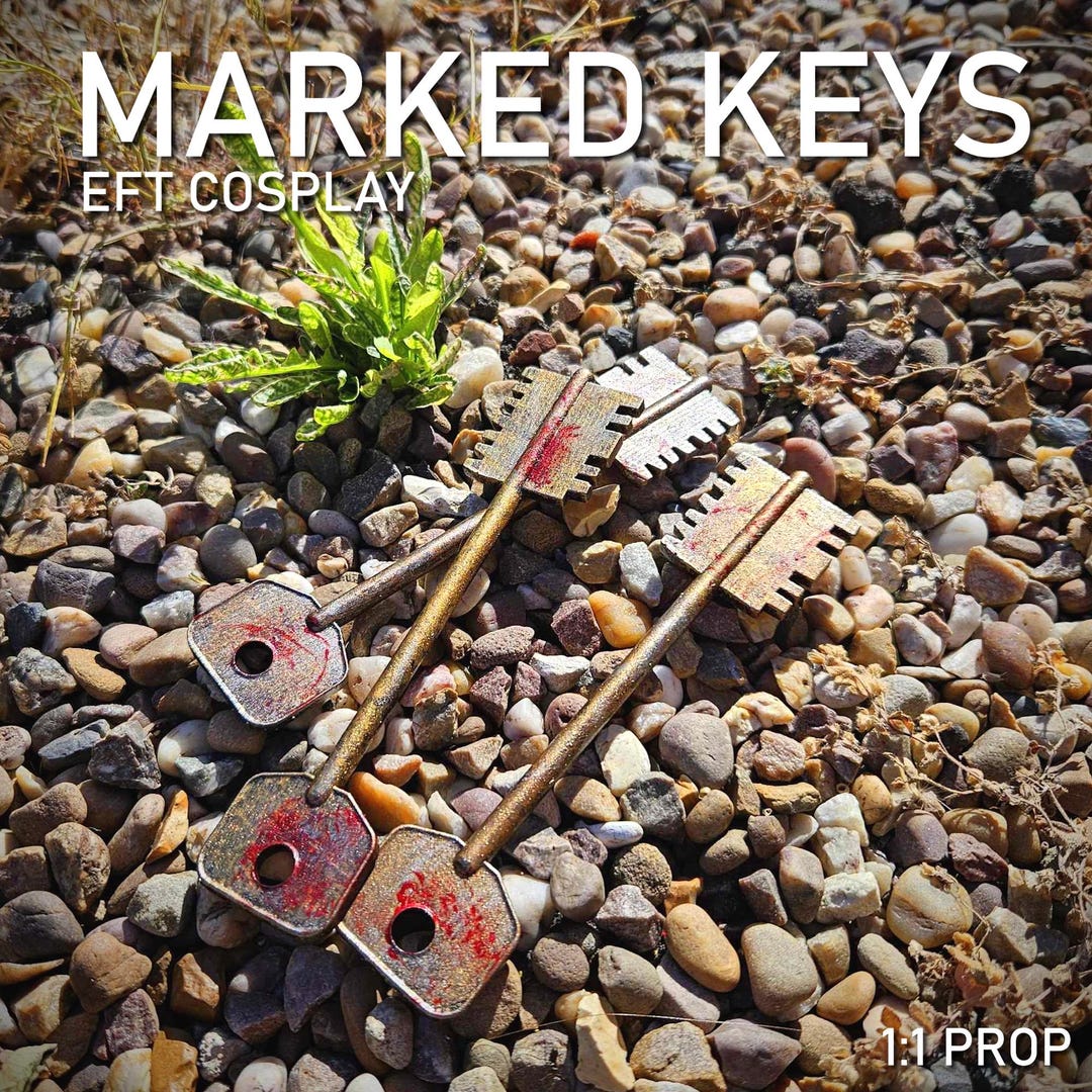 Marked Room Keys - EFT Prop - 3D Printed Costume Accessory - Etsy
