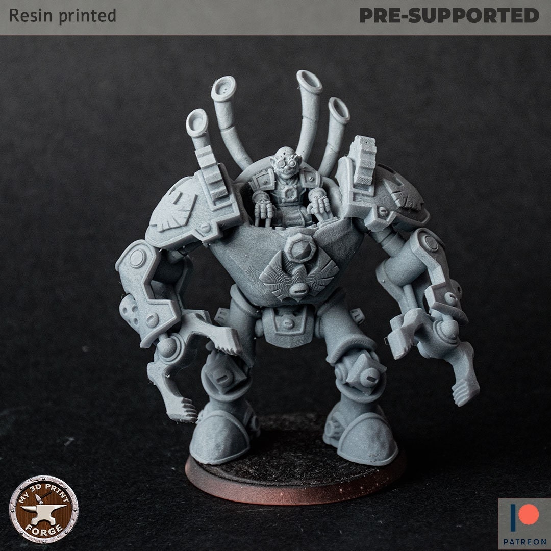 Mekkatorque Mech 50mm Base My3dprintforge Tabletop Dungeons and Dragons ...