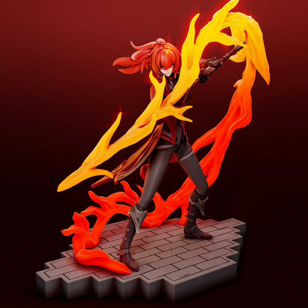 Diluc DIY Figure Kit GRAYWORLDCORP UNPAINTED Genshin Impact Style Model ...