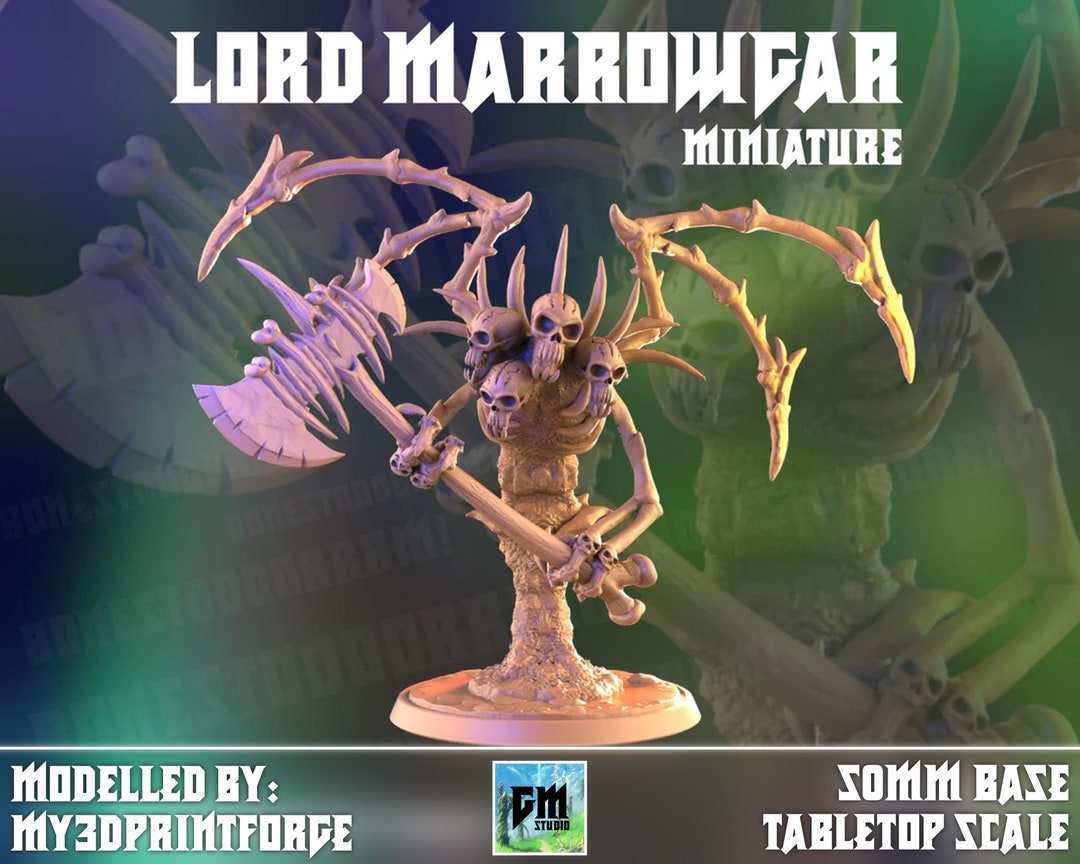 Lord Marrowgar Miniatures 50mm Base Tabletop Wargaming Figures ...