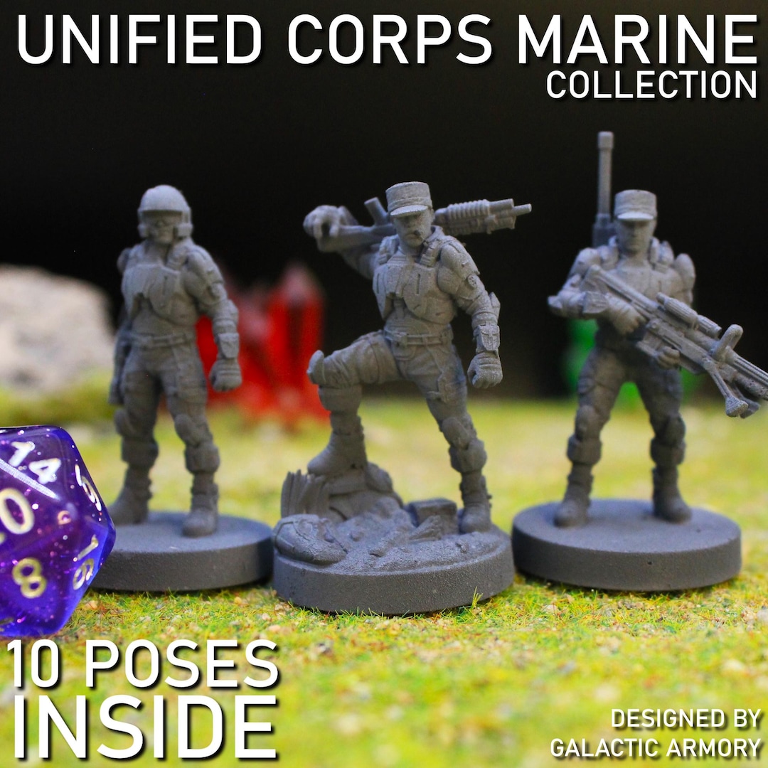 Unified Corps Marines | Sci-fi Infantry Squad | Inspired Resin Soldiers ...