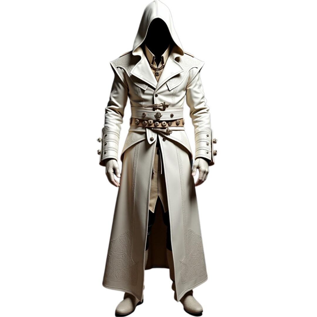 Medieval Hooded Robe - Edwardian Gothic Overcoat - Handcrafted Leather ...