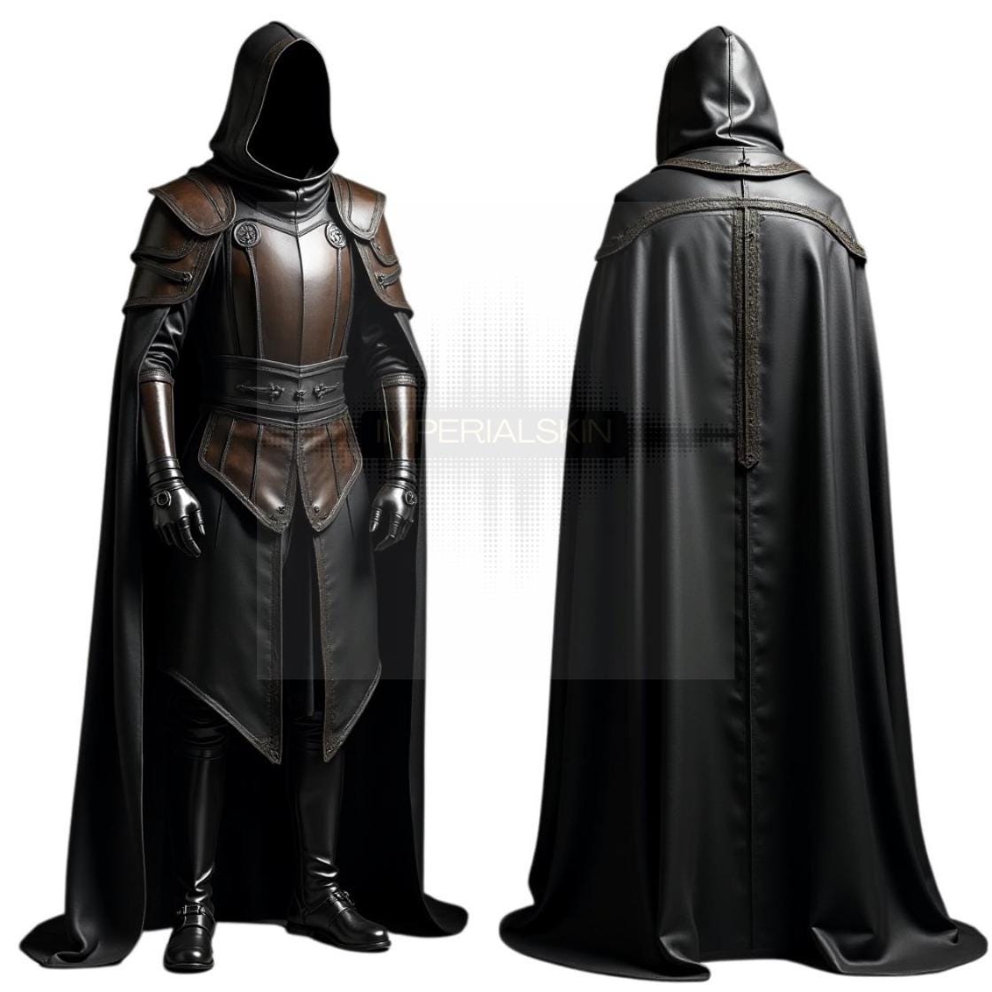 Handcrafted Men's Medieval Assassin Hooded Cloak and Armor Set ...