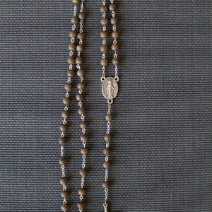 Gray Wood Rosary - Etsy