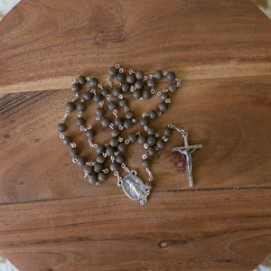 Gray Wood Rosary - Etsy