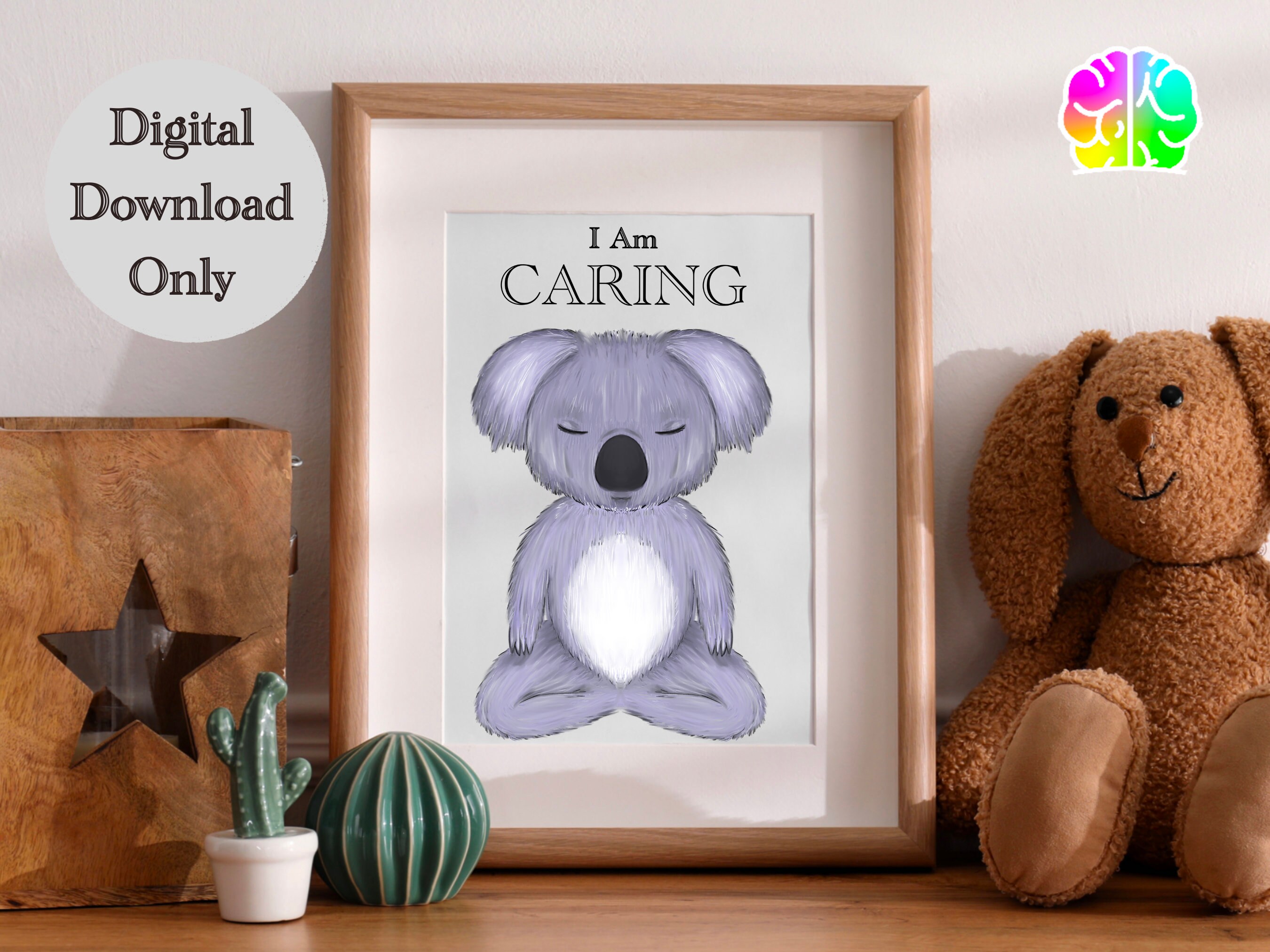 Koala Poster, Kids Wall Art , Meditating Animal, Prints, Wall Decor ...