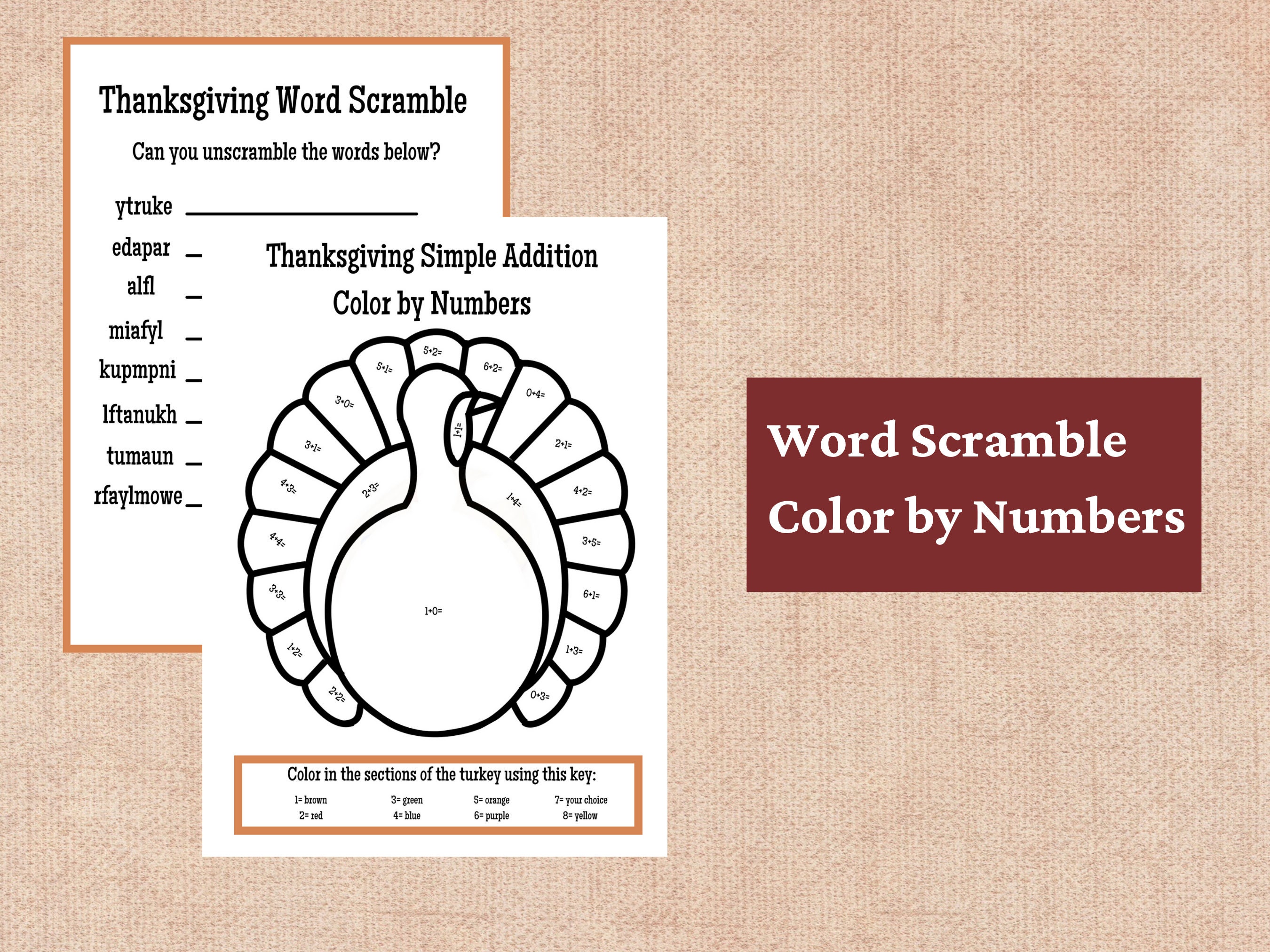 Printable Thanksgiving Activity Bundle Printable Thanksgiving | Etsy