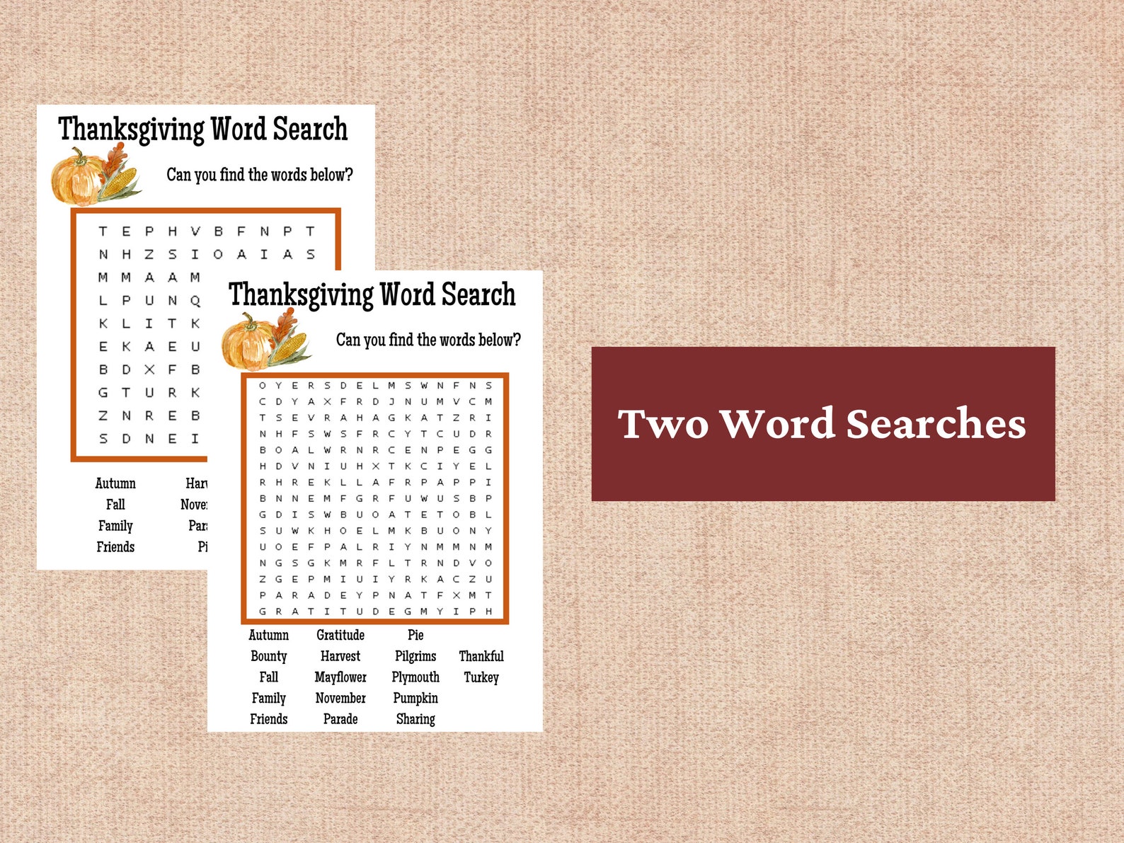 Printable Thanksgiving Activity Bundle Printable Thanksgiving | Etsy