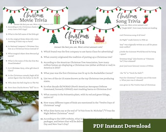 Quiz Advent Cards A Fun Way to Countdown Christmas 48 - Etsy