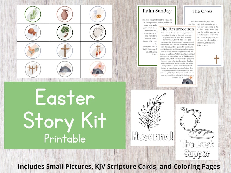 Easter Story Kit Printable | Holy Week | Resurrection Eggs Printables ...