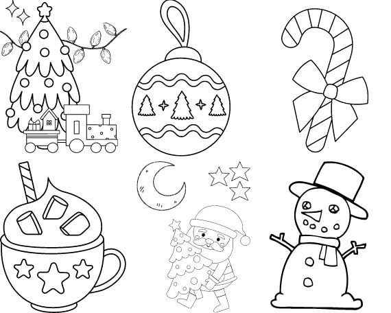 Full Digital Coloring Book, Christmas Coloring Book, Digital Christmas ...