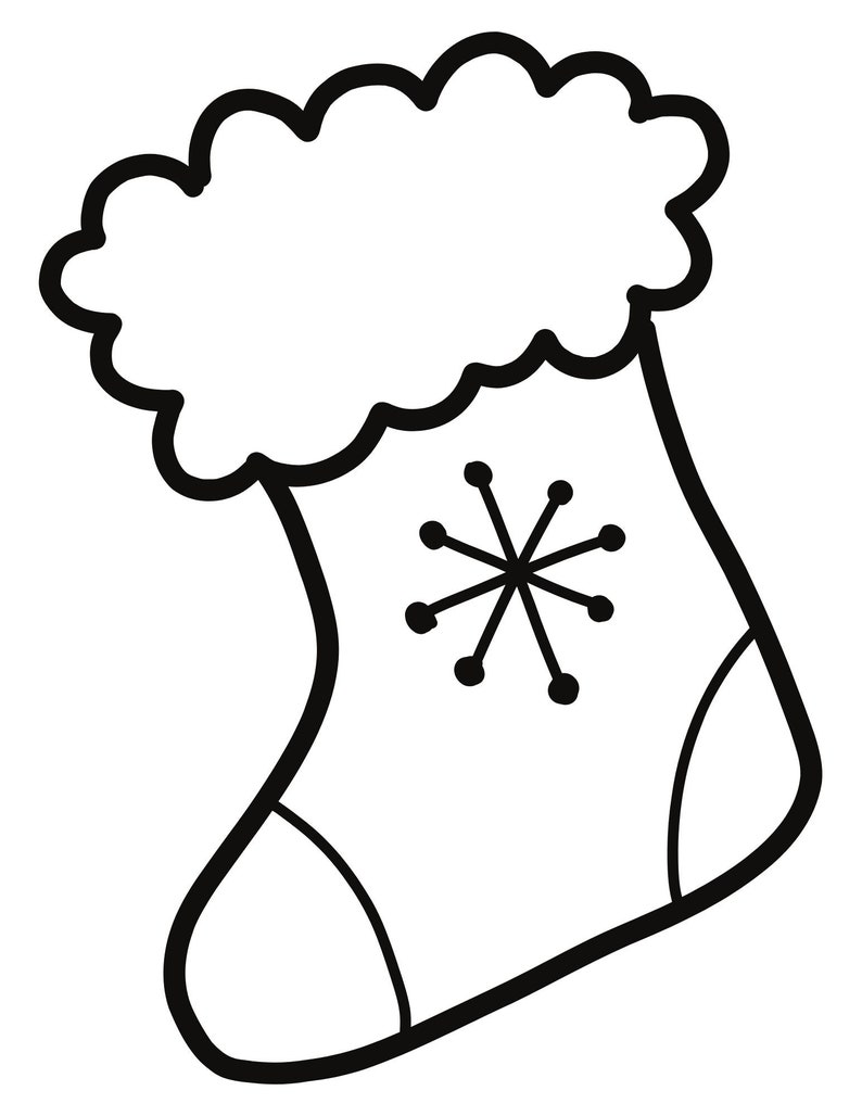 Christmas Stocking Coloring Pages, Kids Activity Book (digital) - Etsy