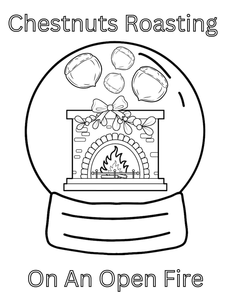 Full Digital Coloring Book, Christmas Coloring Book, Digital Christmas ...