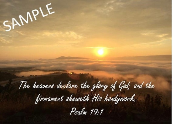 KJV Psalm 19:1 Printable Wall Art Wall Art Scripture Art | Etsy
