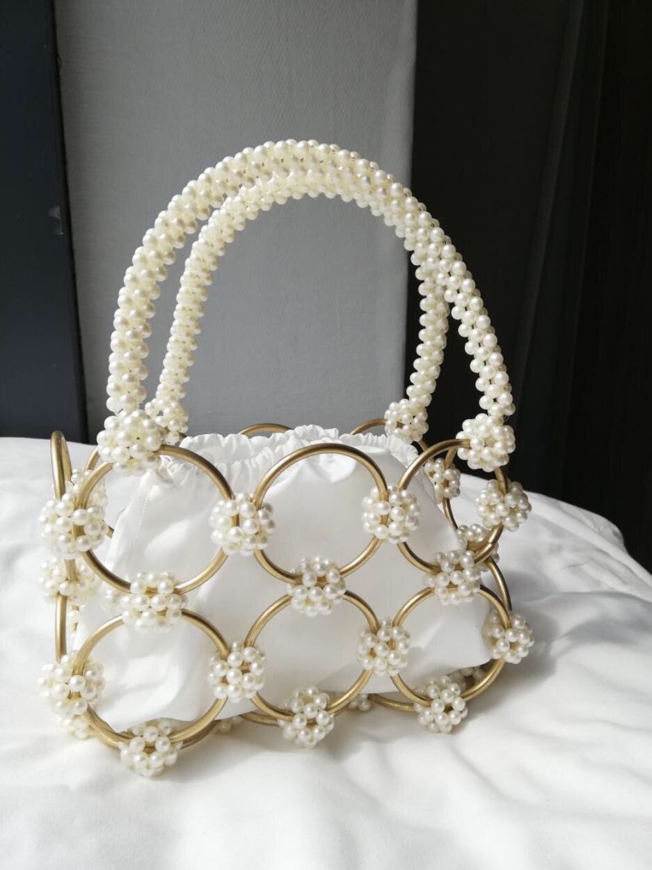 Pearl Bag Pearl Beaded Bag Pearl Wedding Bag Pearl Purse | Etsy