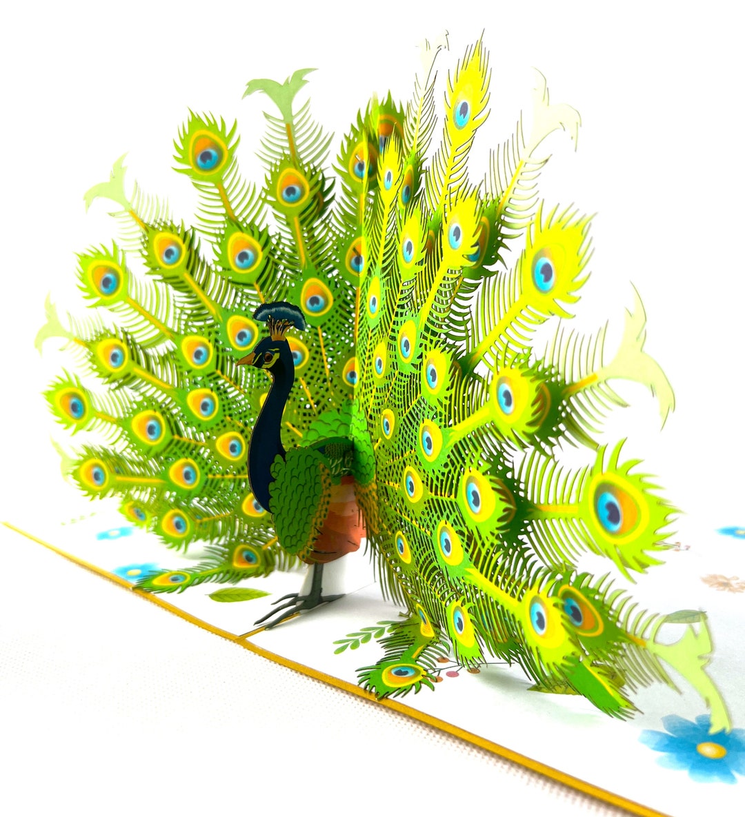Handmade 3D Popup Card Peacock Birthday Valentine Wedding Mother Good ...