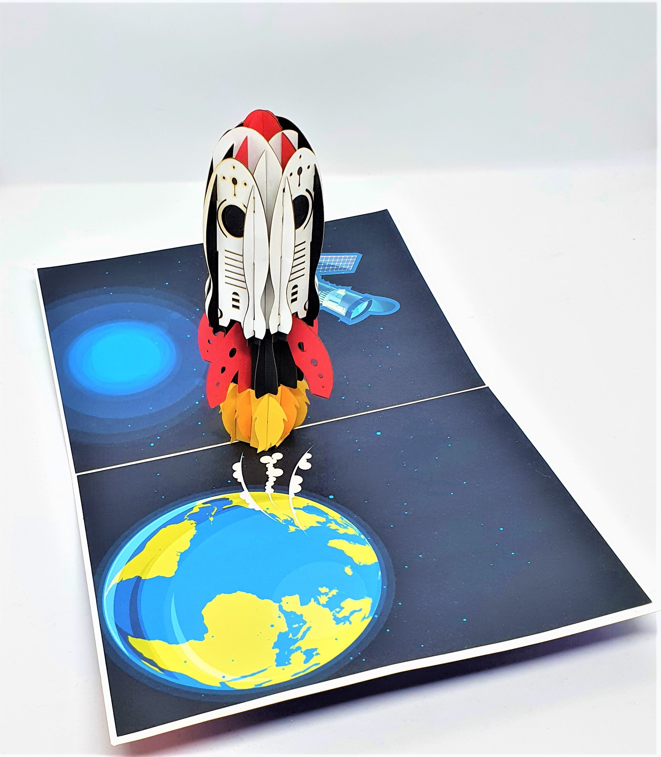 Handmade 3d Pop up Card Space Astronaut Rocket Birthday Party - Etsy UK