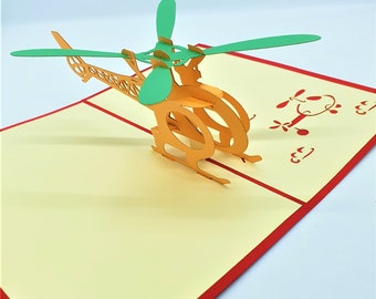 Pop up Helicopter Card - Etsy