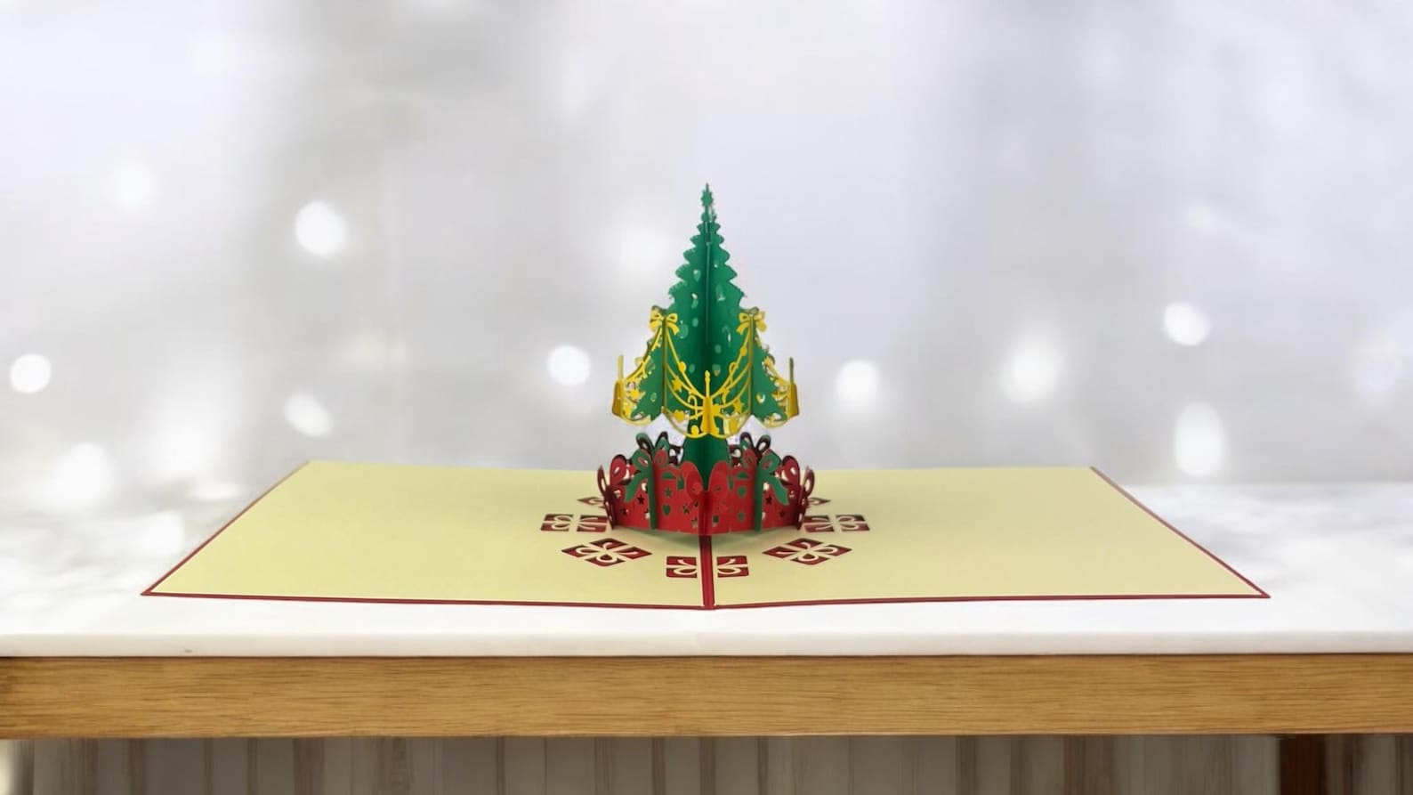 Handmade 3D Pop up Christmas Card Tree Snow Xmas Presents Festive - Etsy