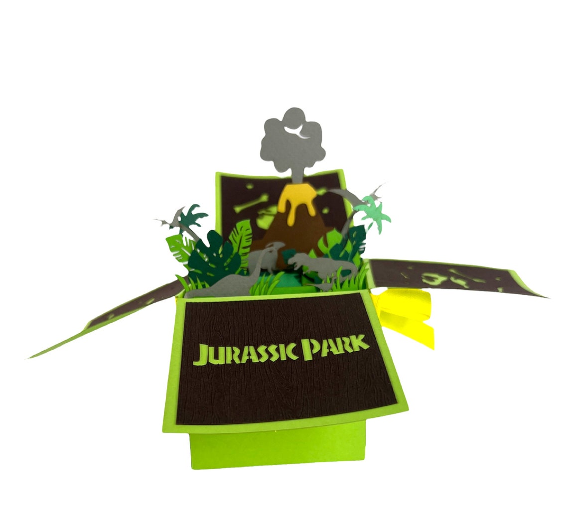 4D Handmade Popup Card Box T-rex Park Birthday Holiday Party - Etsy