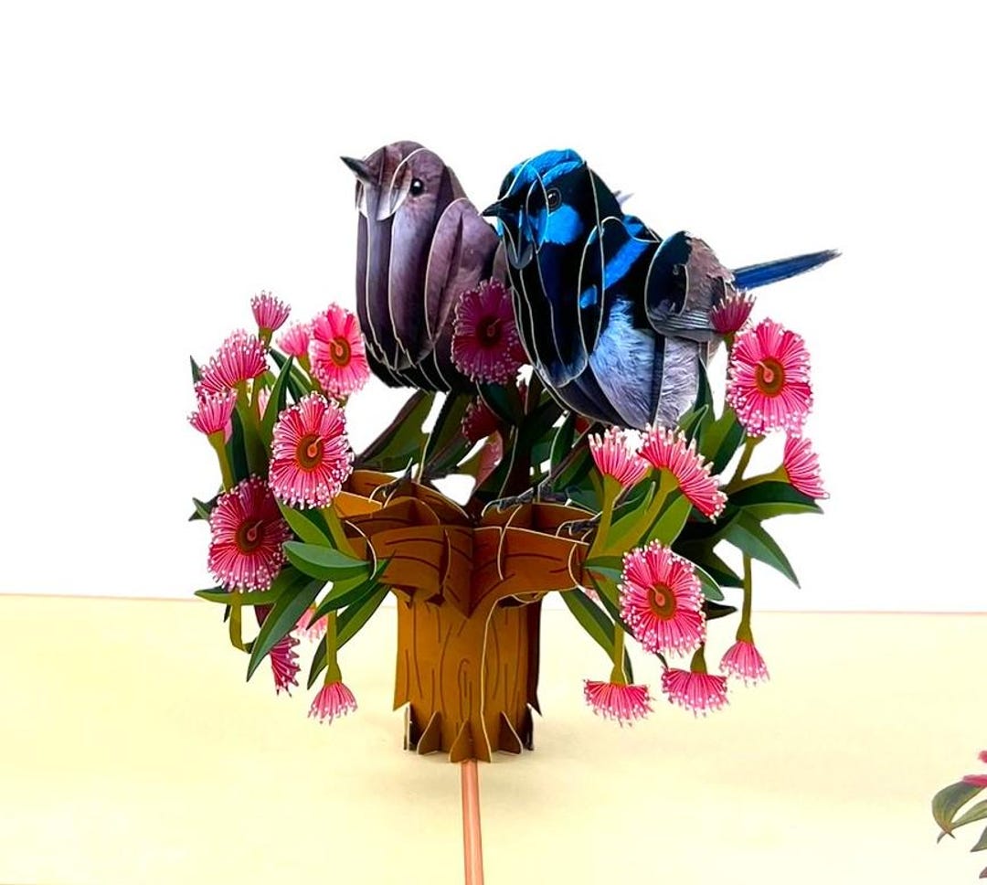 3D Popup Card Bird Flower Birthday Mother's Day Anniversary Gift - Etsy
