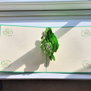 Handmade 3D Pop up Card Frog Birthday Anniversary Father's Day Pond ...